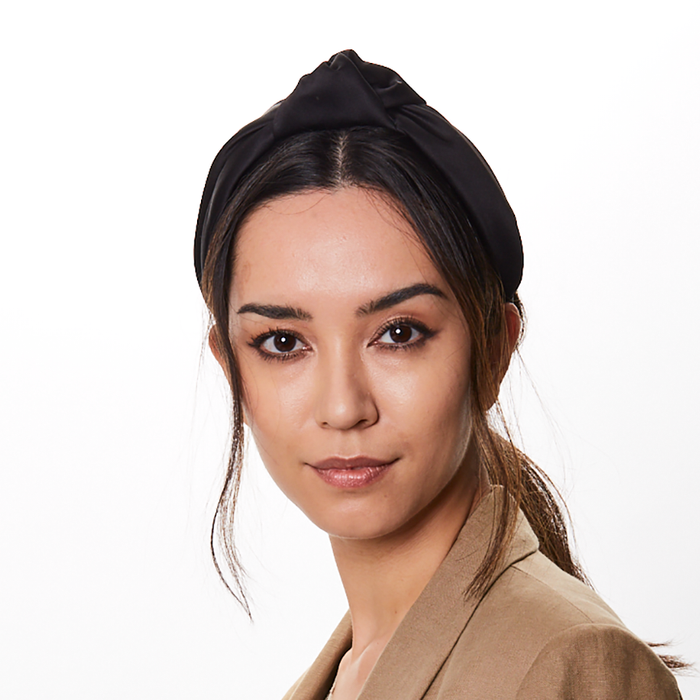 Maryn in Black Satin by Eugenia Kim